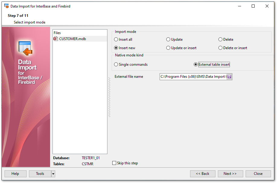 Online Documentation For Data Import For Interbasefirebird Sqlmanager